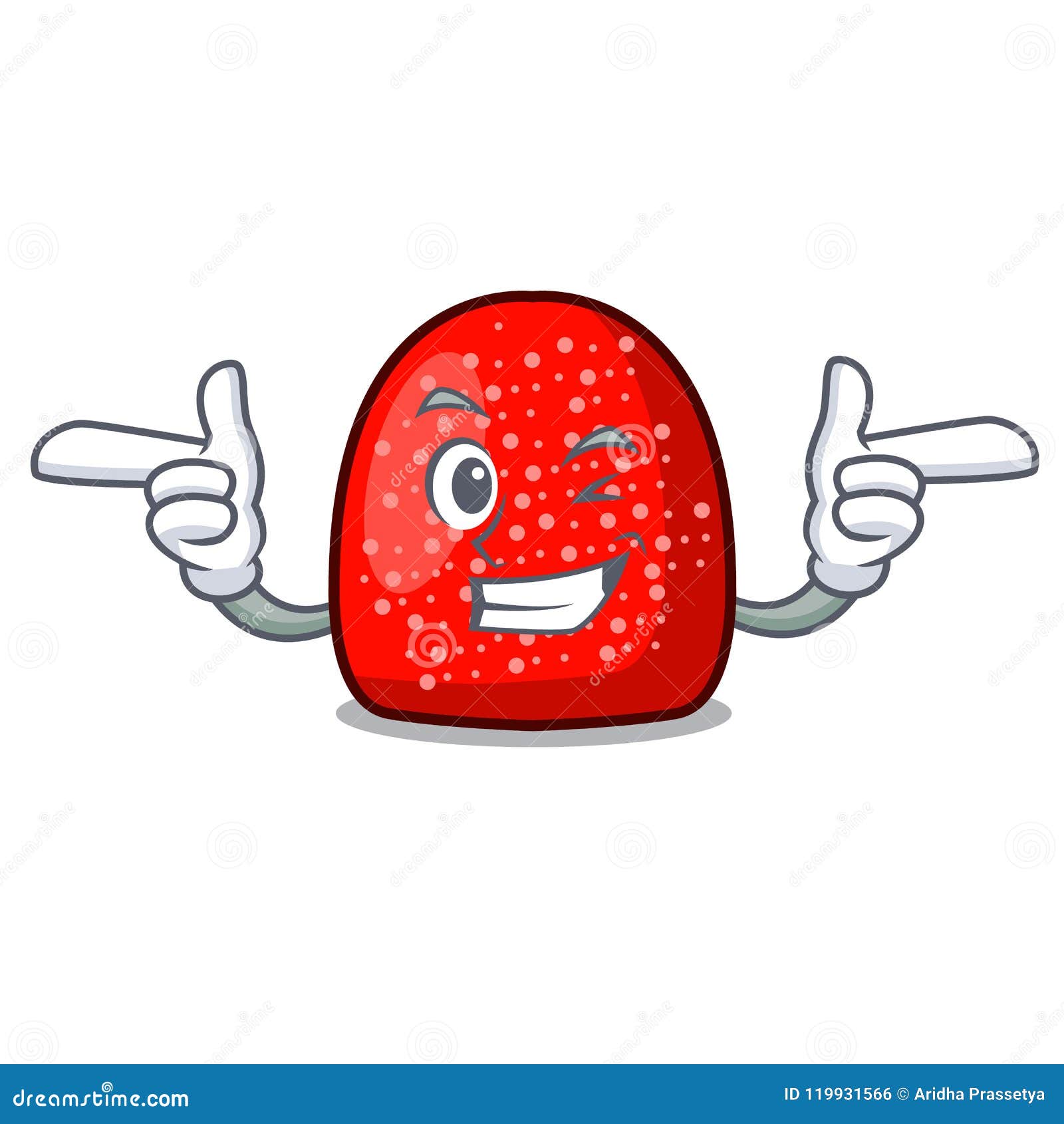 Wink Gumdrop Character Cartoon Style Stock Vector Illustration Of Food Gummy 119931566