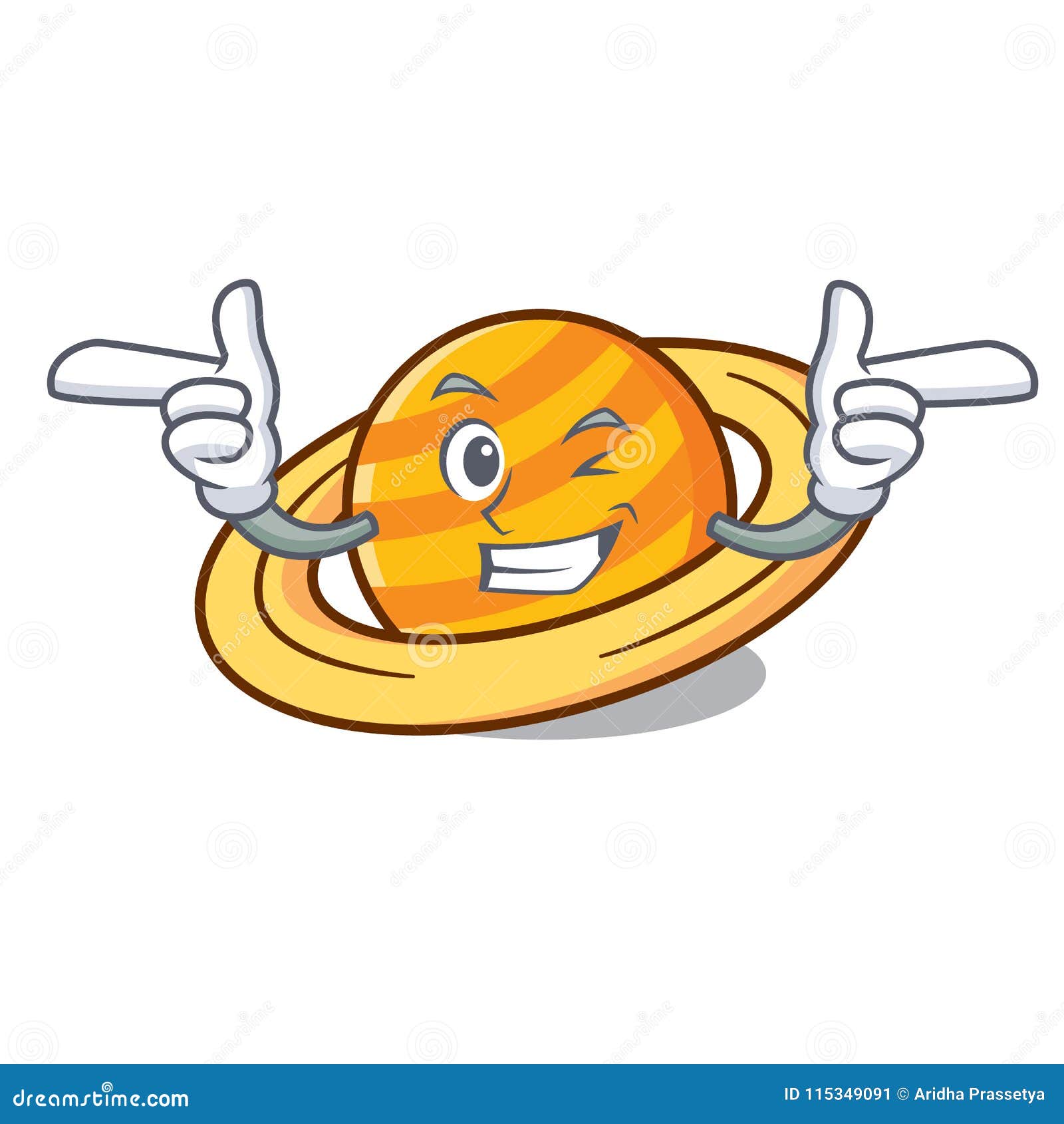 Wink Planet Saturnus Character Cartoon Stock Vector - Illustration of ...