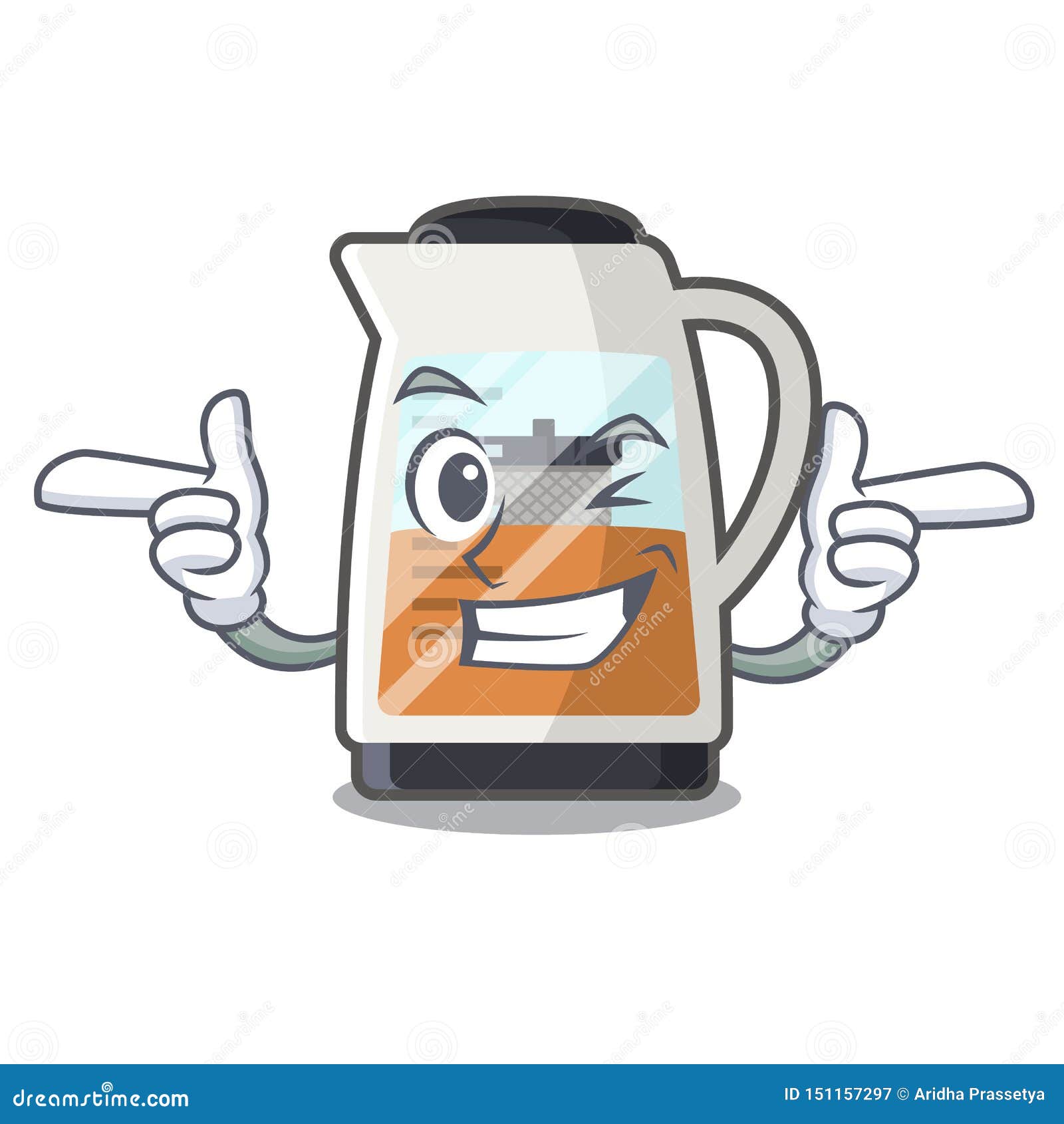 Wink Tea Maker in the Cartoon Shape Stock Vector - Illustration of ...