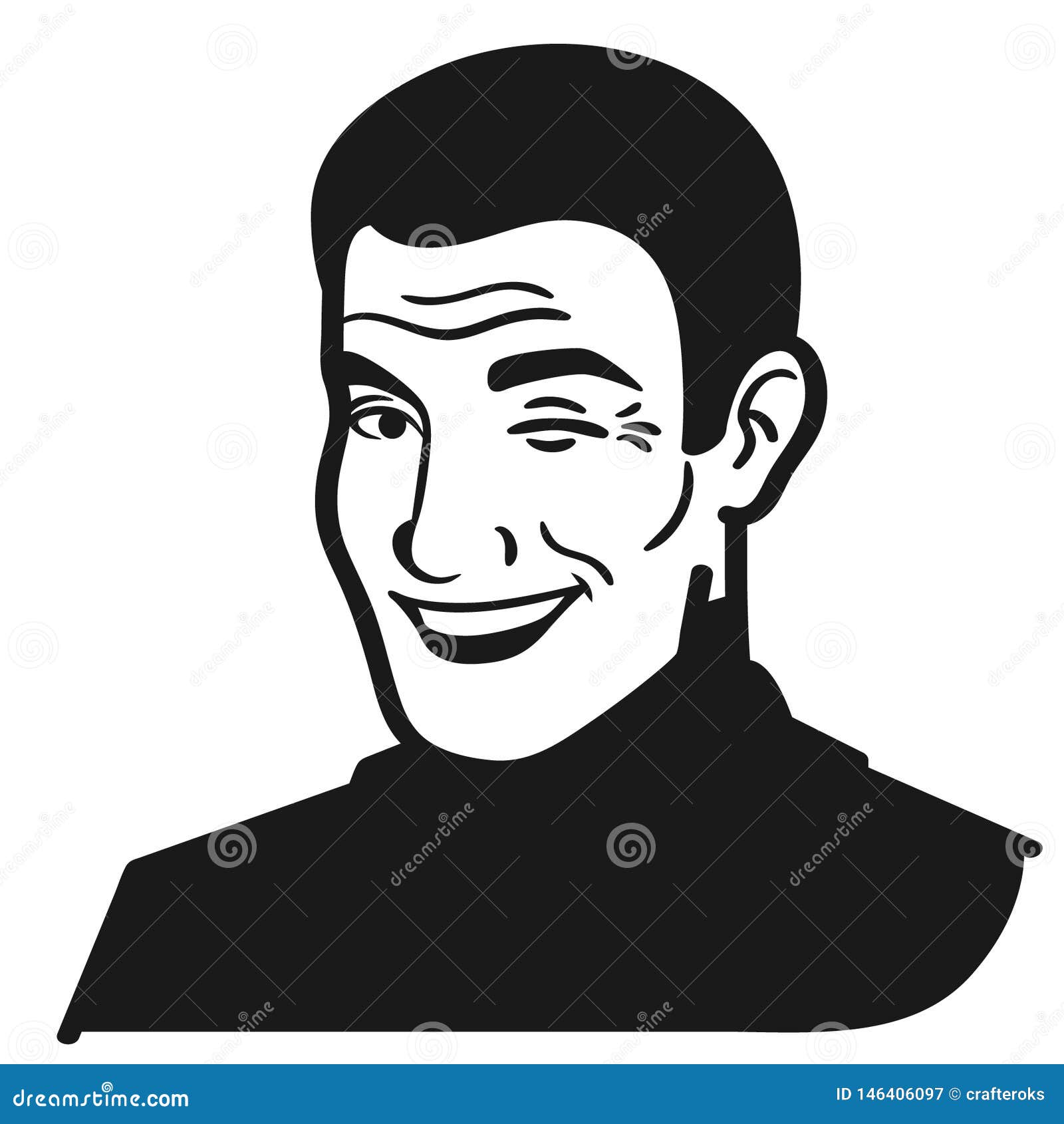 Winking Vector Illustration by Crafteroks Stock Vector - Illustration ...