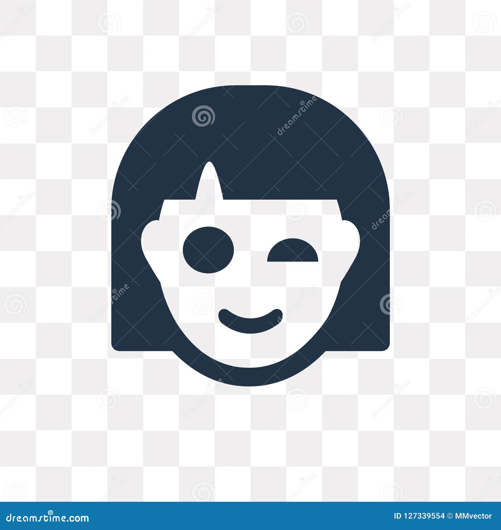 Wink Vector Icon Isolated On Transparent Background, Wink Trans ...