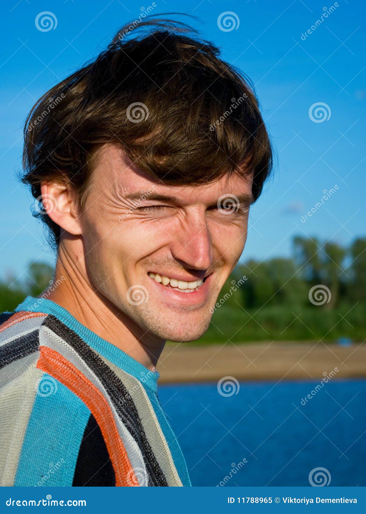 Wink young men stock image. Image of wink, smiling, portrait - 11788965