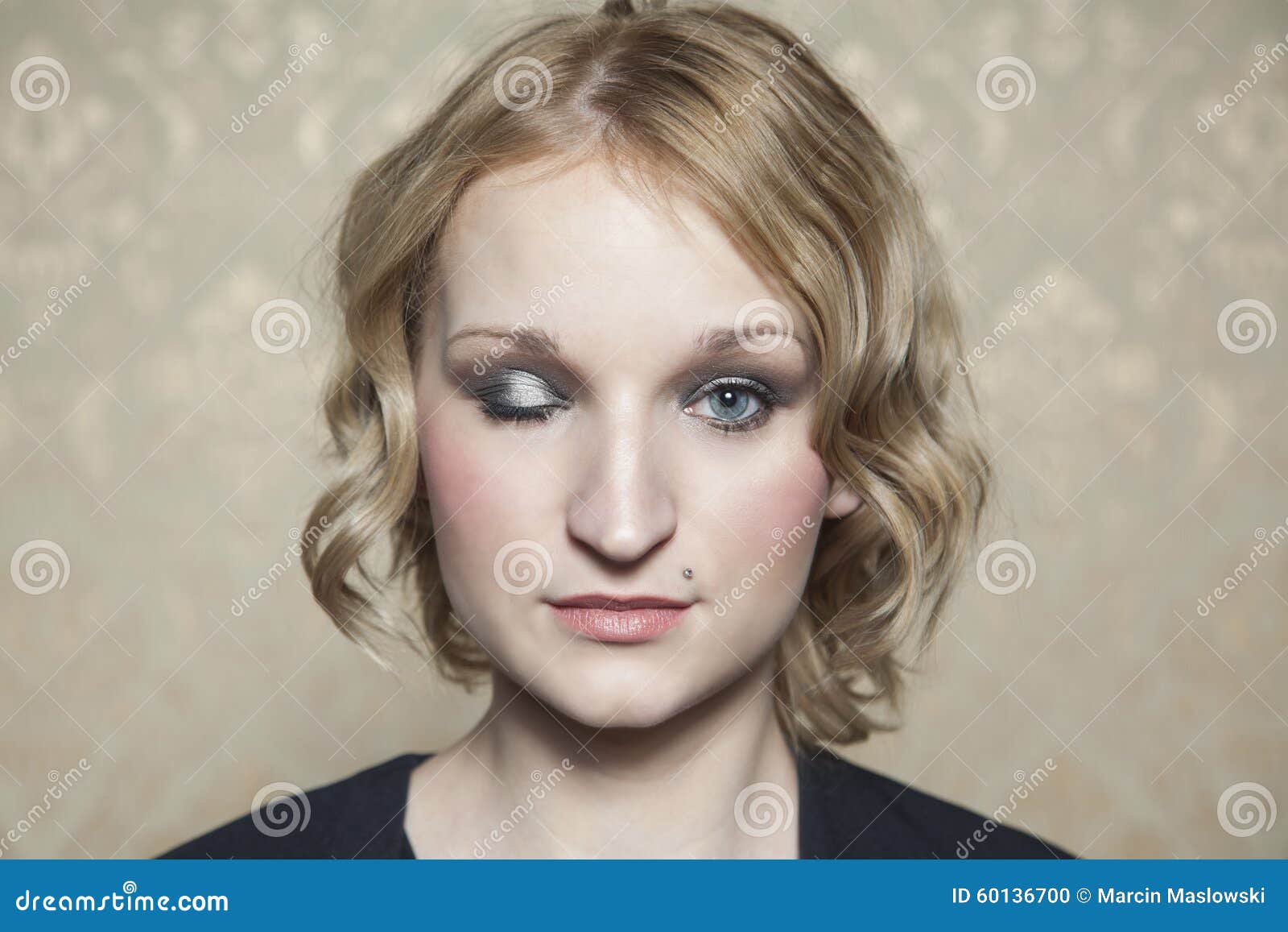 Wink stock photo. Image of happiness, lady, bright, natural - 60136700