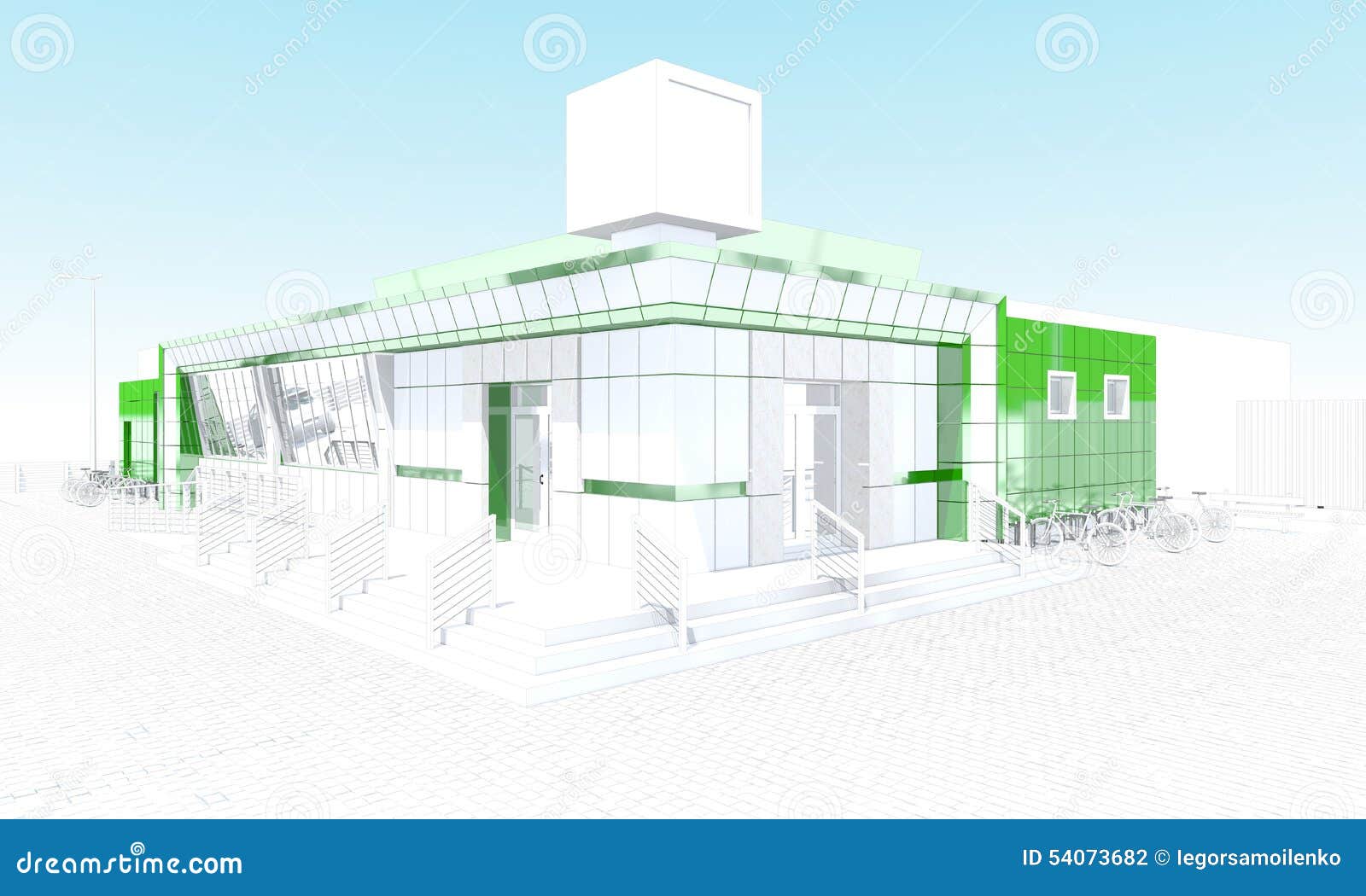 Winkel stock illustratie. Illustration of fiets, markt - 54073682