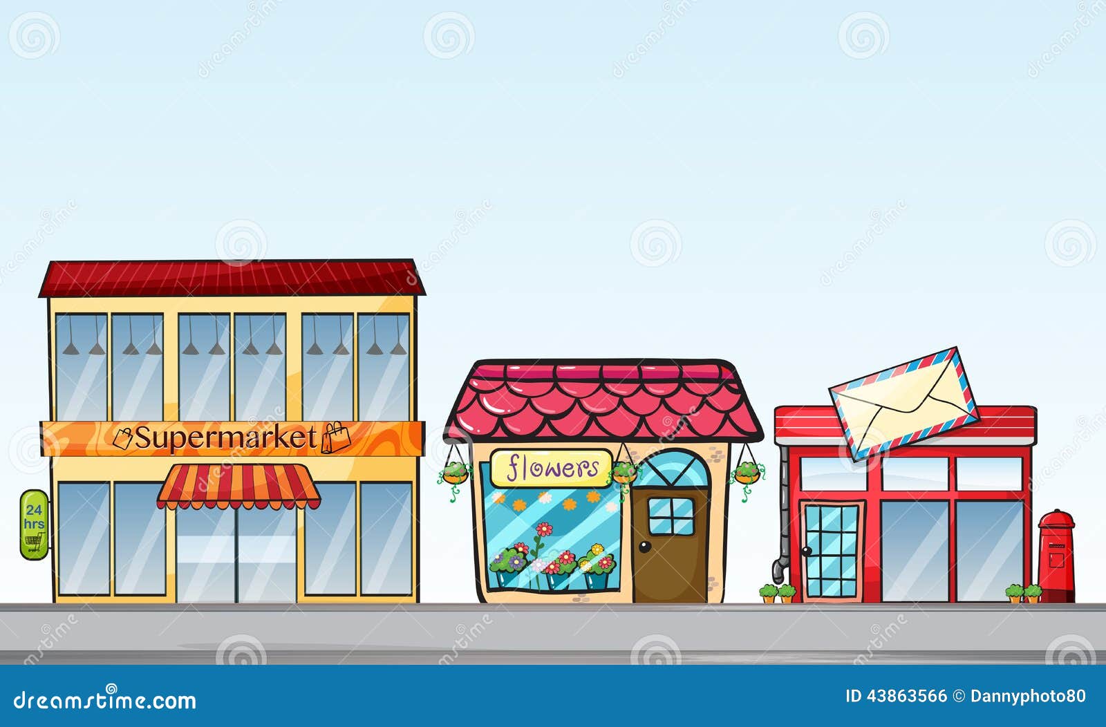 Winkels vector illustratie. Illustration of tafereel - 43863566