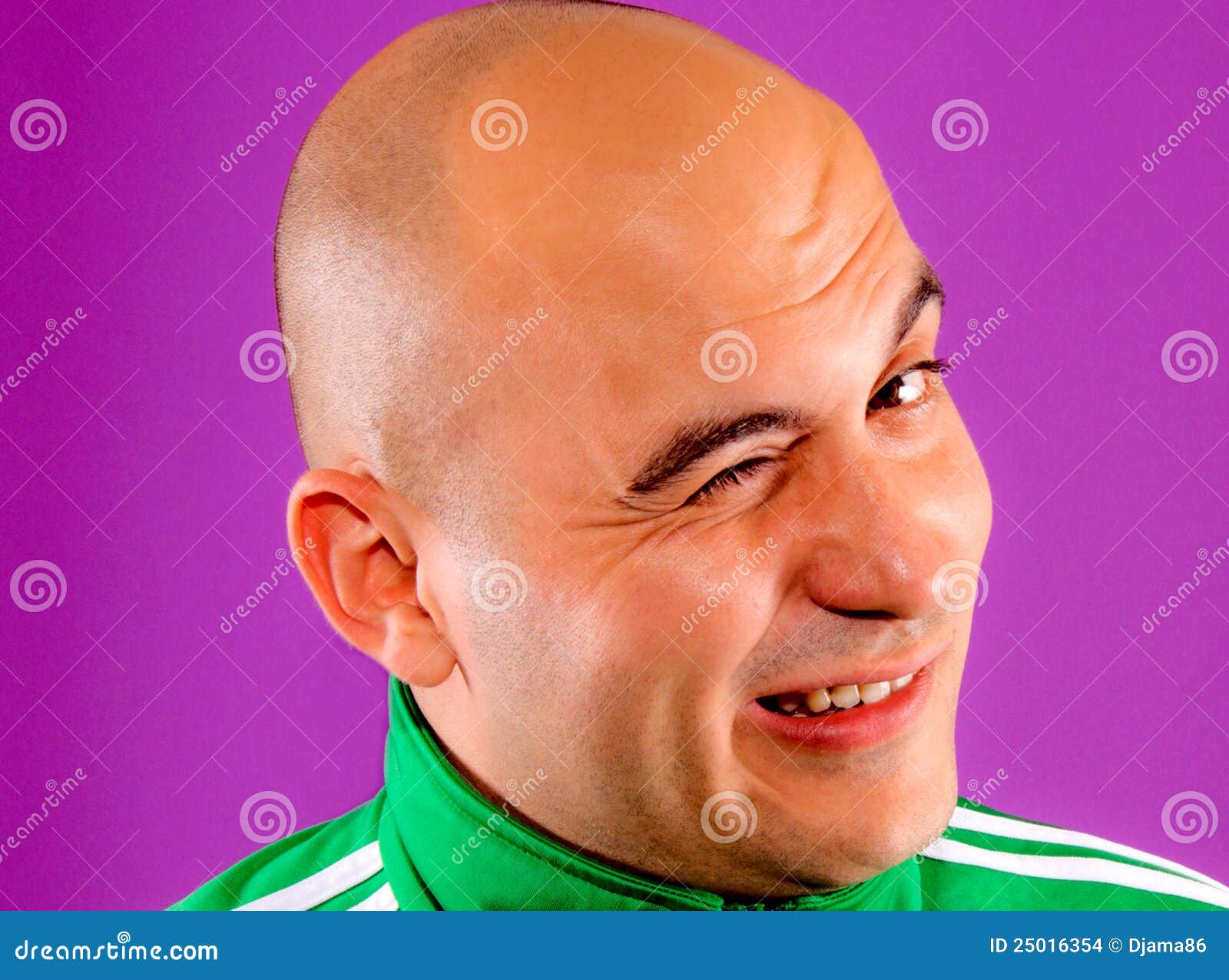 Winking stock photo. Image of person, people, human, bald - 25016354