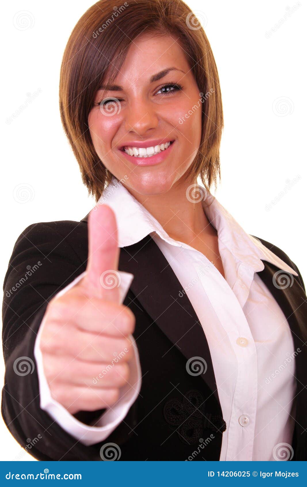 Winking businesswoman stock image. Image of adult, portrait - 14206025