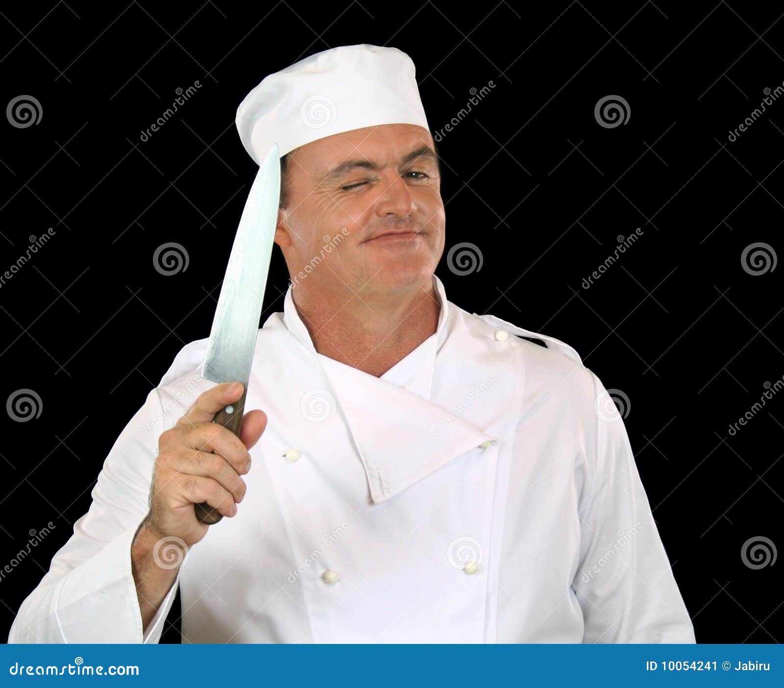 Winking Chef stock image. Image of holding, chef, winking - 10054241