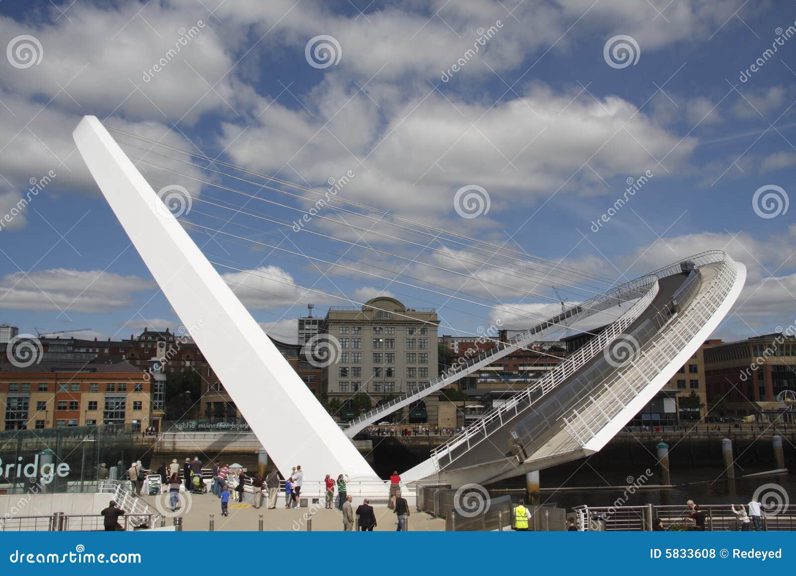Winking Eye Bridge stock photo. Image of tyneside, east - 5833608