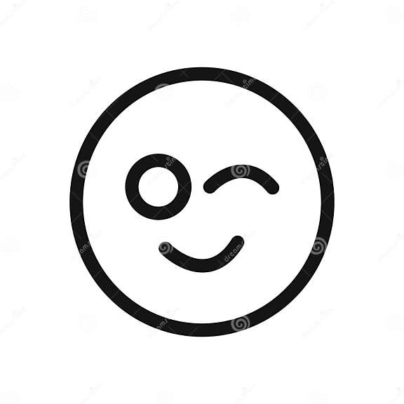 Winking Eye Icon Linear Graphics Set Vector Stock Illustration ...