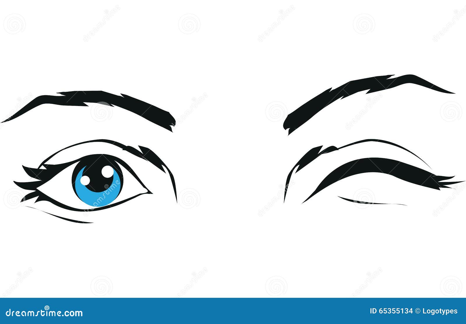 Winking Icon Girl, Woman. Smile Emoticons Isolated Gray On White ...