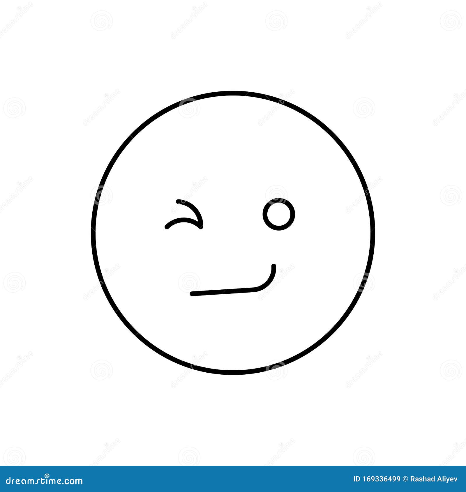 Winking Face, Emotions Icon. Simple Line, Outline Vector Expression of ...