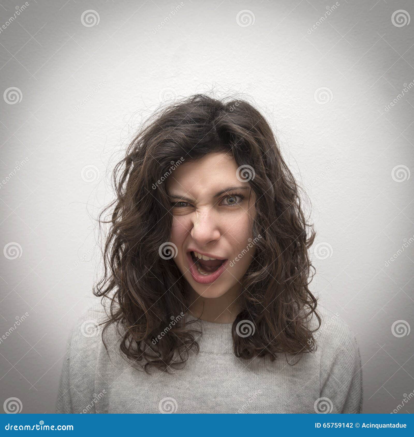 Winking girl portrait stock photo. Image of young, front - 65759142
