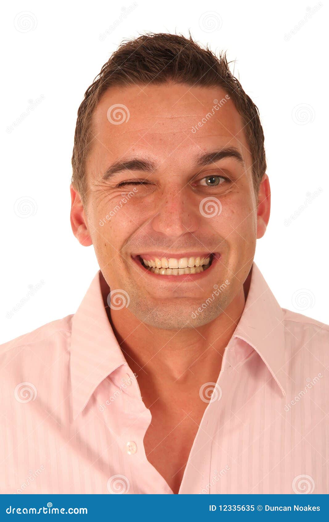 Winking Handsome Man stock image. Image of wink, handsome - 12335635