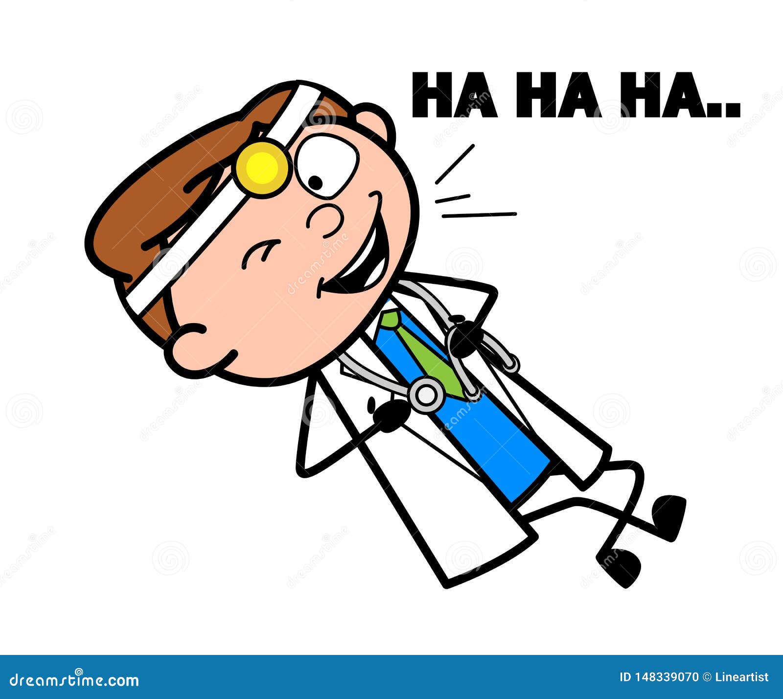 Winking and Laughing Face - Professional Cartoon Doctor Vector ...