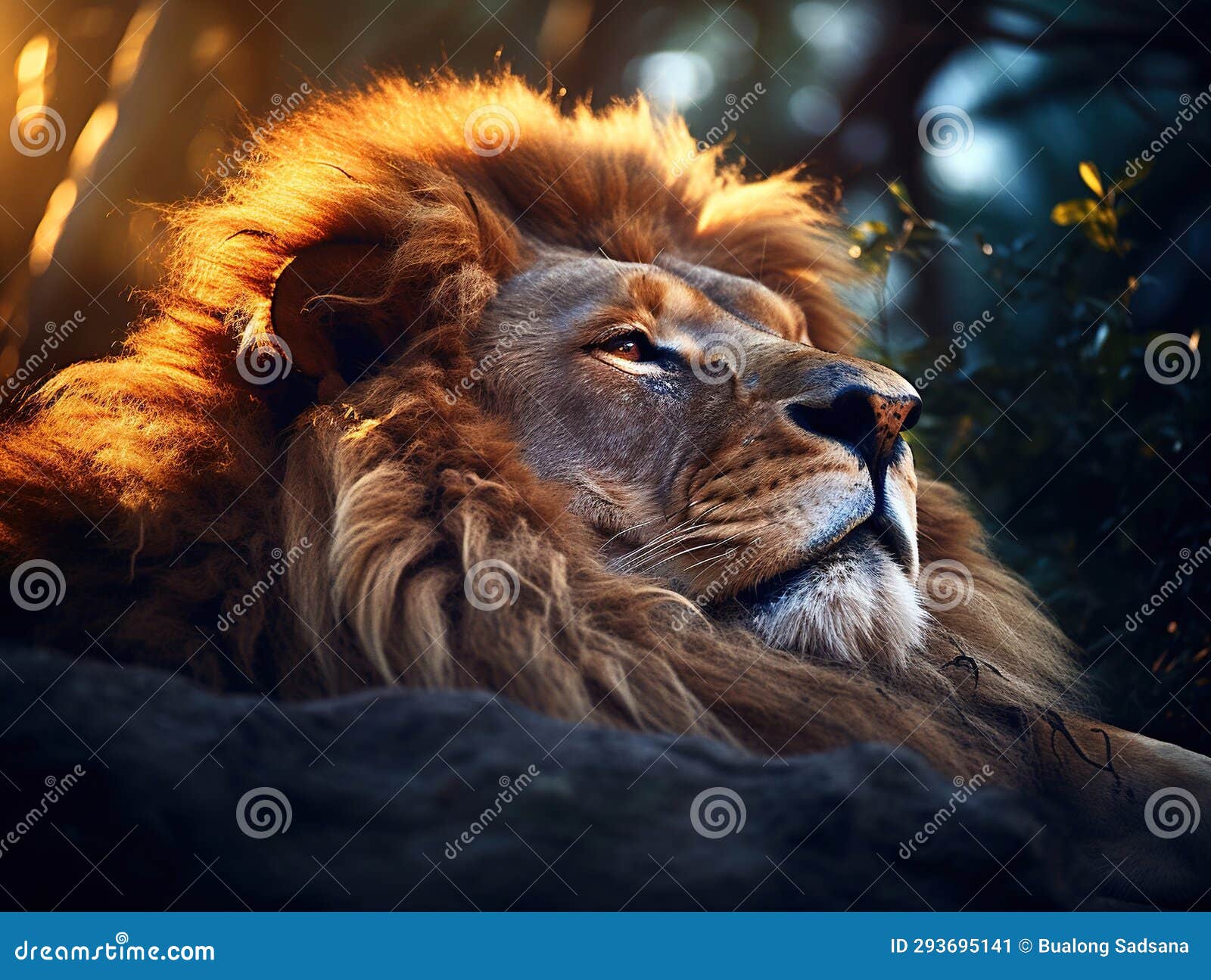 Ai Generated Illustration Wildlife Concept of Winking Lion Stock ...
