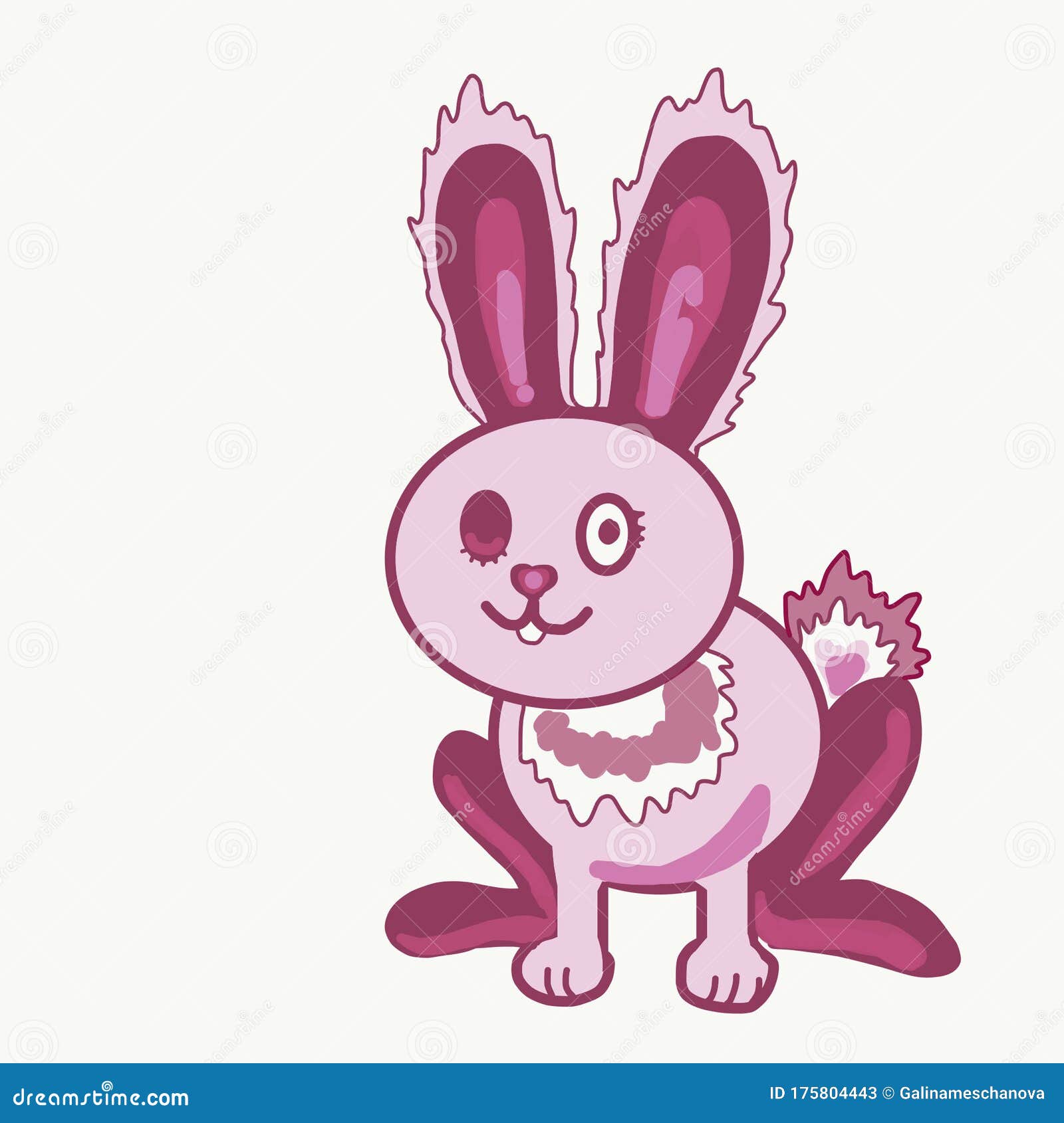 Rabbit Winking Face Emoticon Filled Outline Icon Cartoon Vector ...