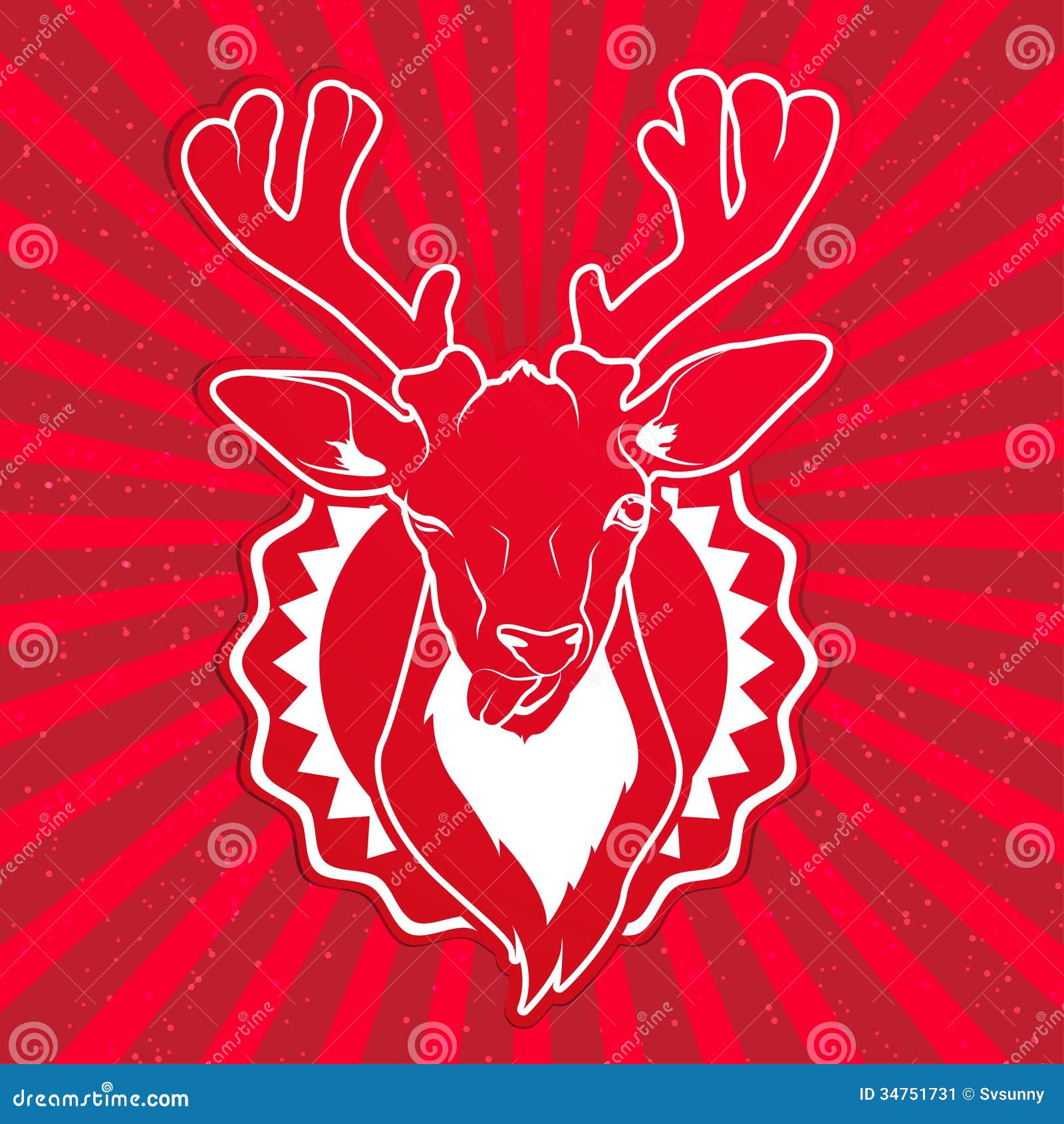 Winking and Show it S Tongue Deer Stock Illustration - Illustration of ...