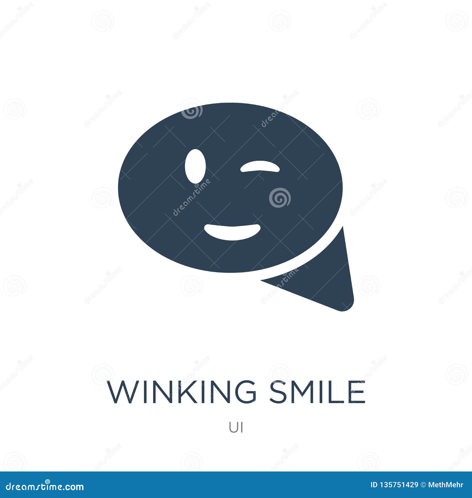 Winking Smile With Sticking Out Tongue Vector Illustration. Funny And ...