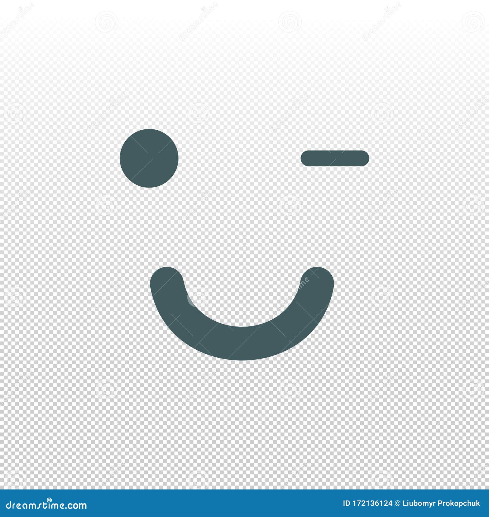 Winking Smiley Vector Illustration Icon. Face Stock Illustration ...