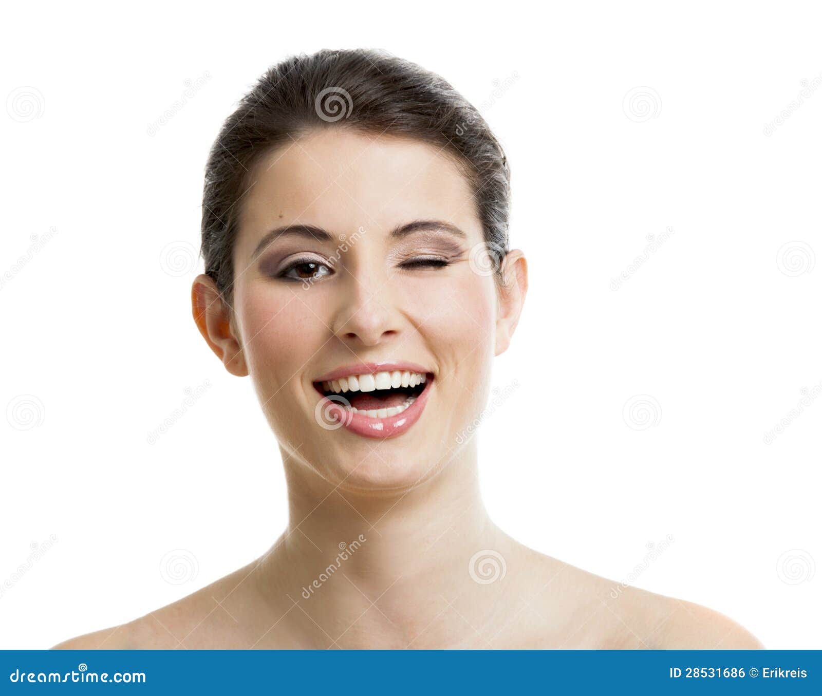 Winking and smiling stock photo. Image of caucasian, human - 28531686