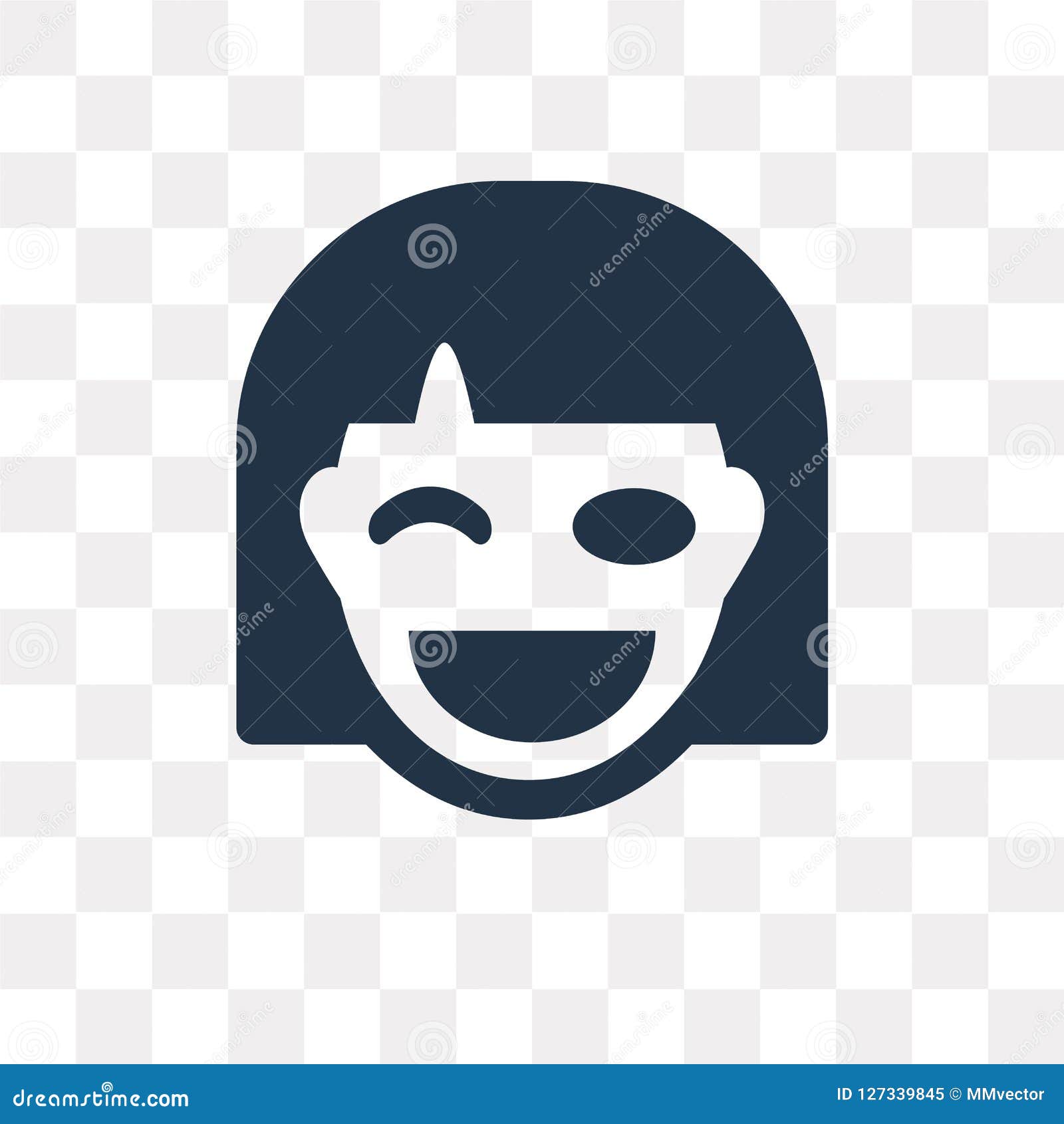 Winking Vector Icon Isolated on Transparent Background, Winking Stock ...