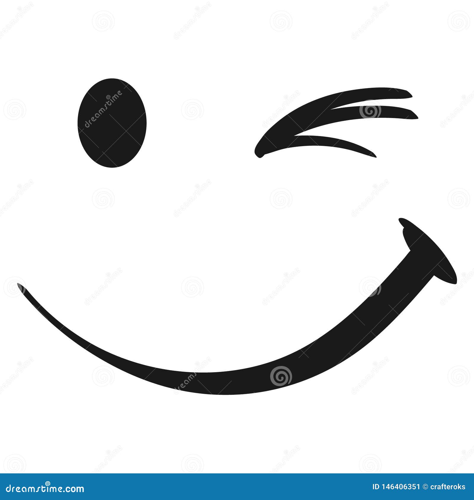 Winking Vector Vector, Eps, Logo, Icon, Silhouette Illustration by ...