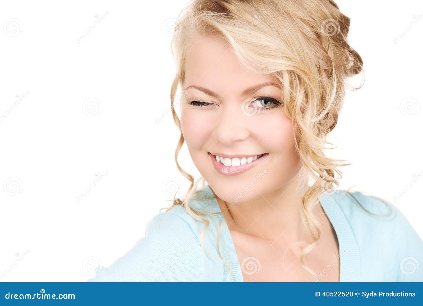 Winking woman stock photo. Image of female, lovely, gorgeous - 40522520
