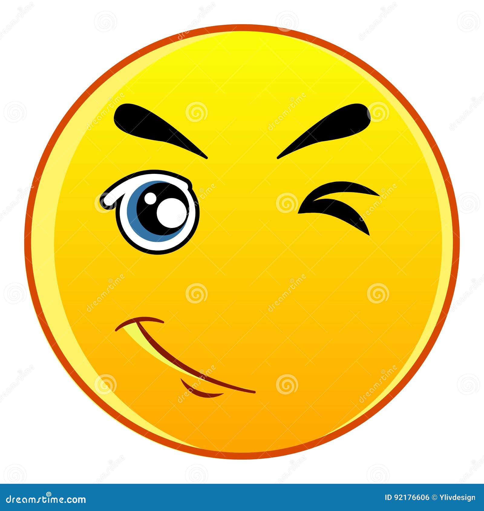 Winking Yellow Emoticon Icon, Cartoon Style Stock Vector - Illustration ...