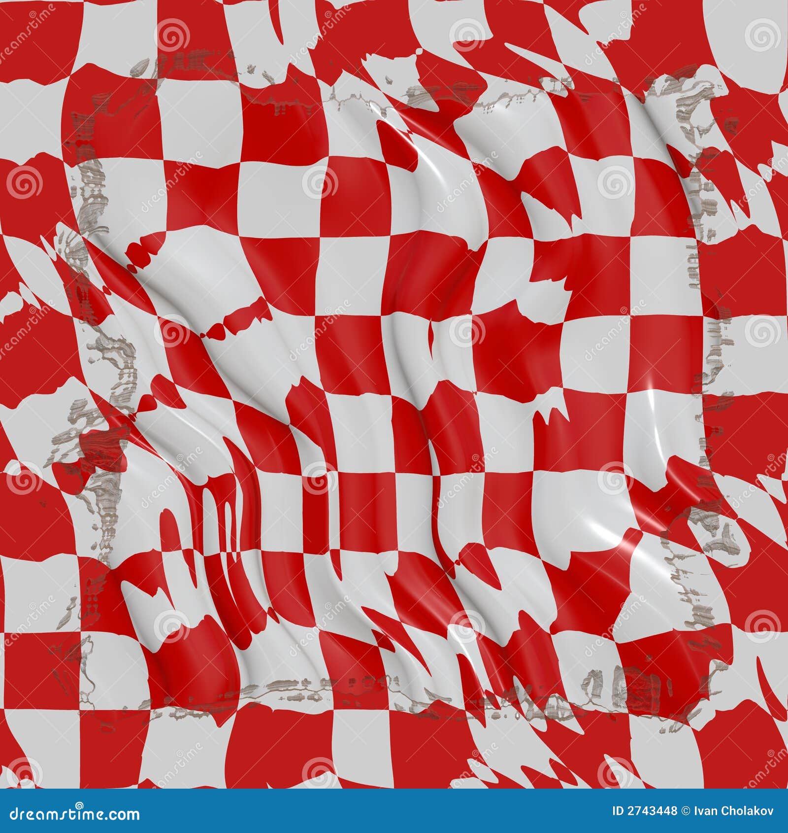 Winkled Red and White Cloth Stock Illustration - Illustration of ...