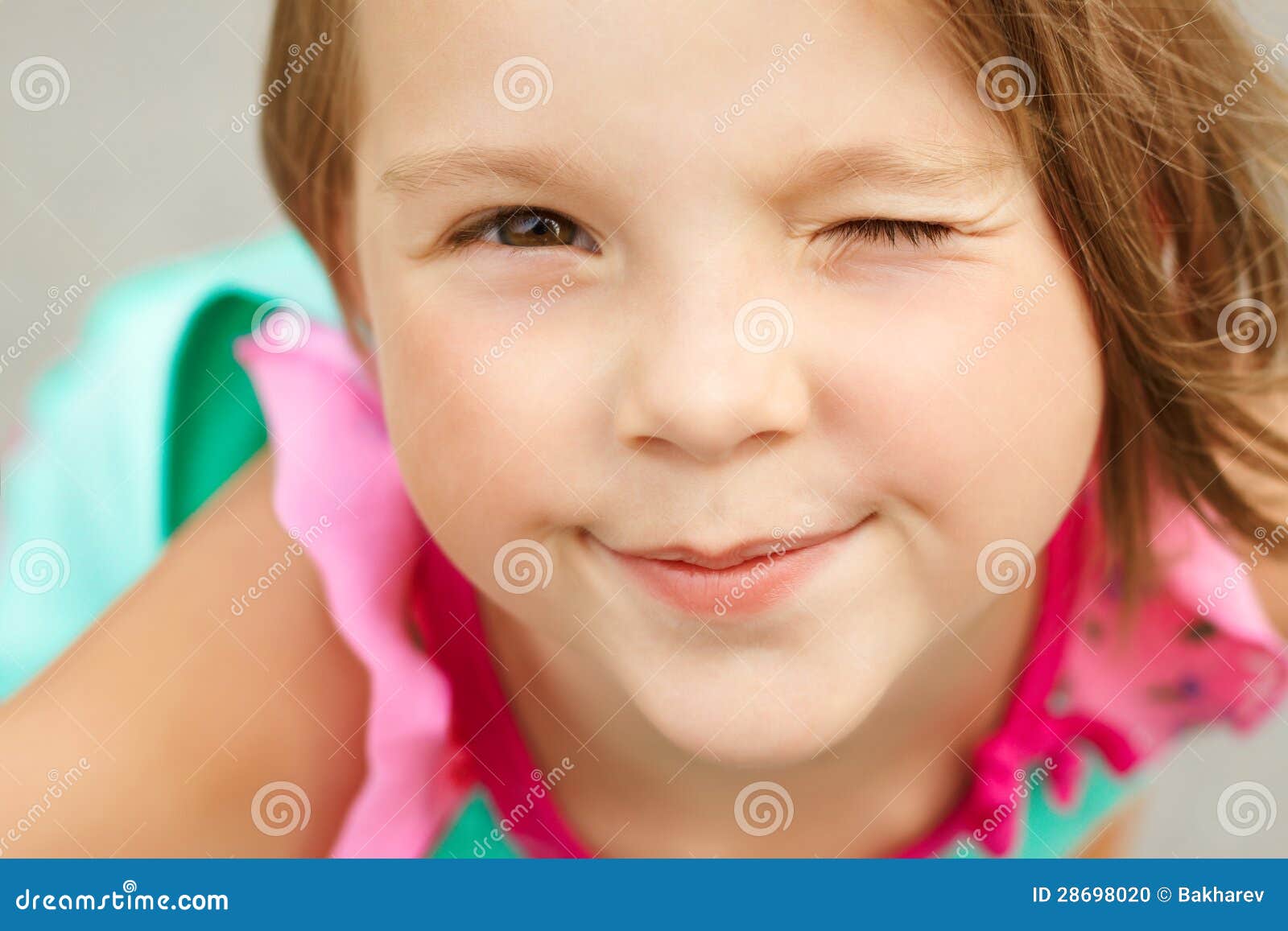 Winks girl stock photo. Image of portrait, happy, youth - 28698020