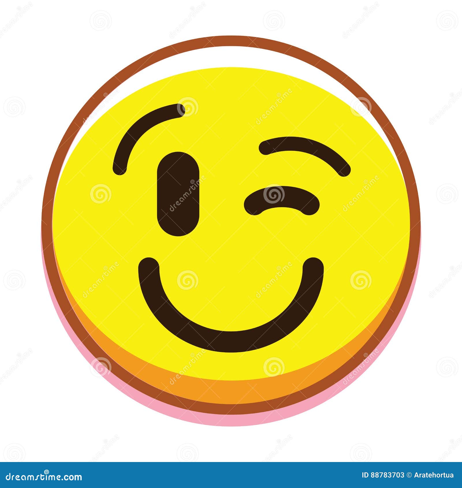 Winky Face Isolated on White Background Stock Illustration ...