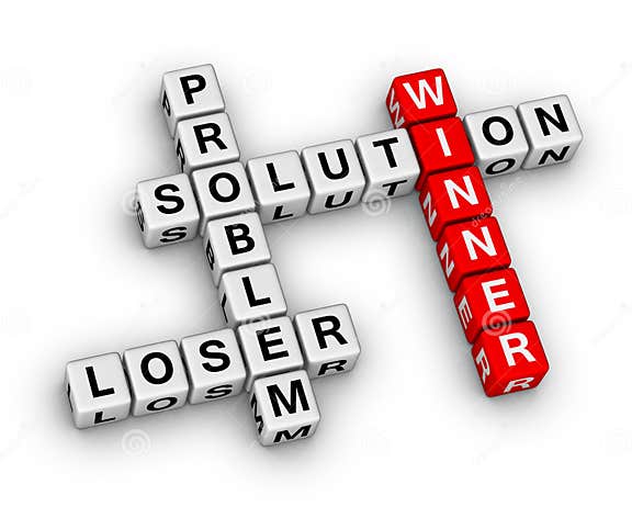 Winnaar en verliezer stock illustratie. Illustration of succes - 23049819