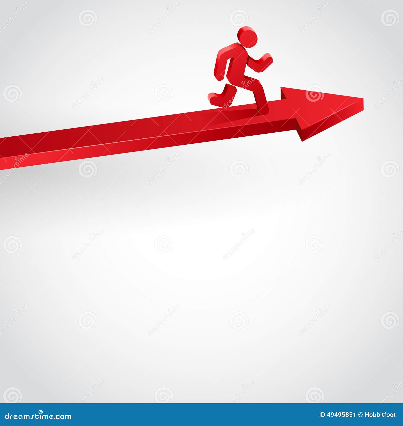 Winnaar Lopende Persoon Op Pijl Vector Illustratie - Illustration of ...