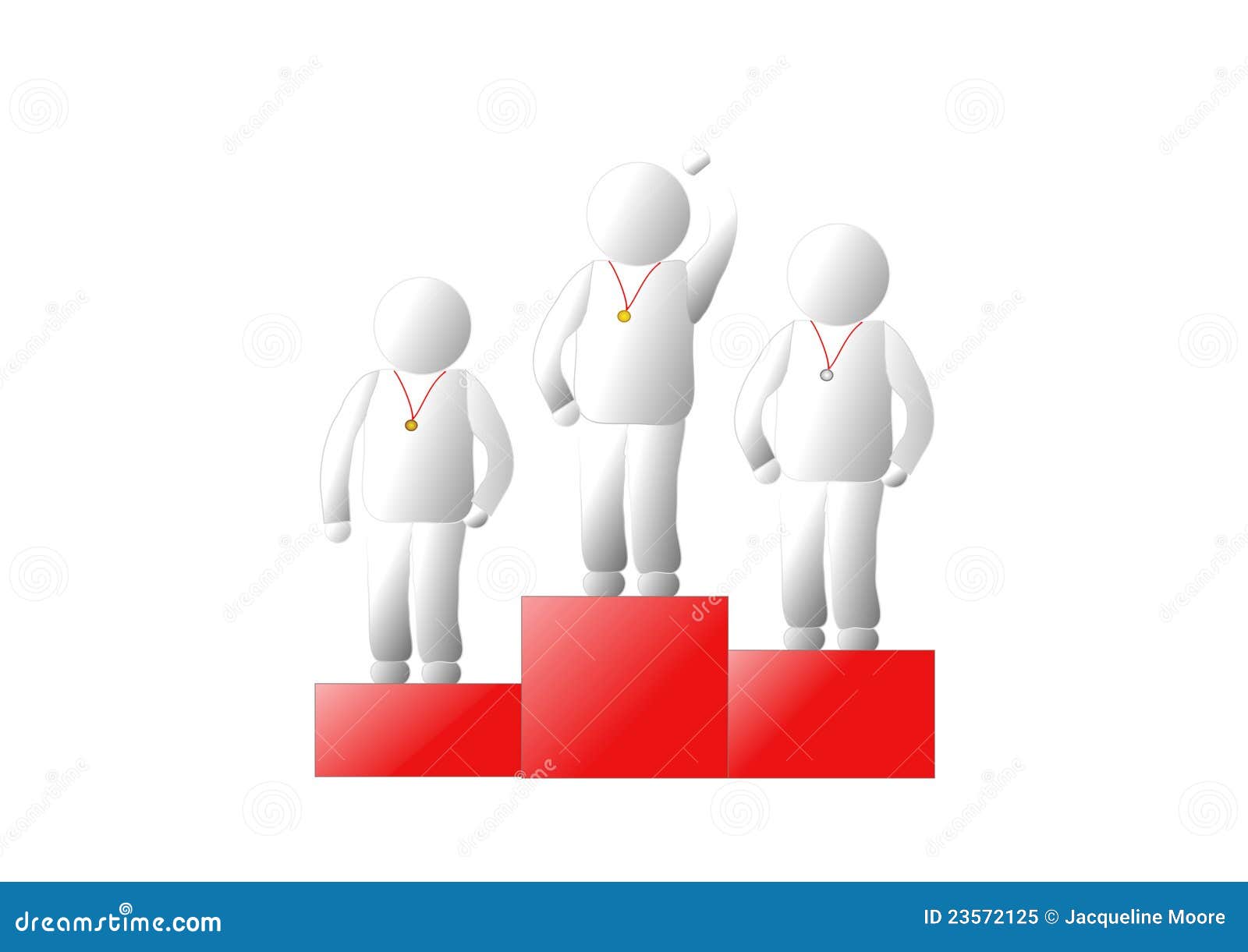 Winnaars op podium stock illustratie. Illustration of vier - 23572125