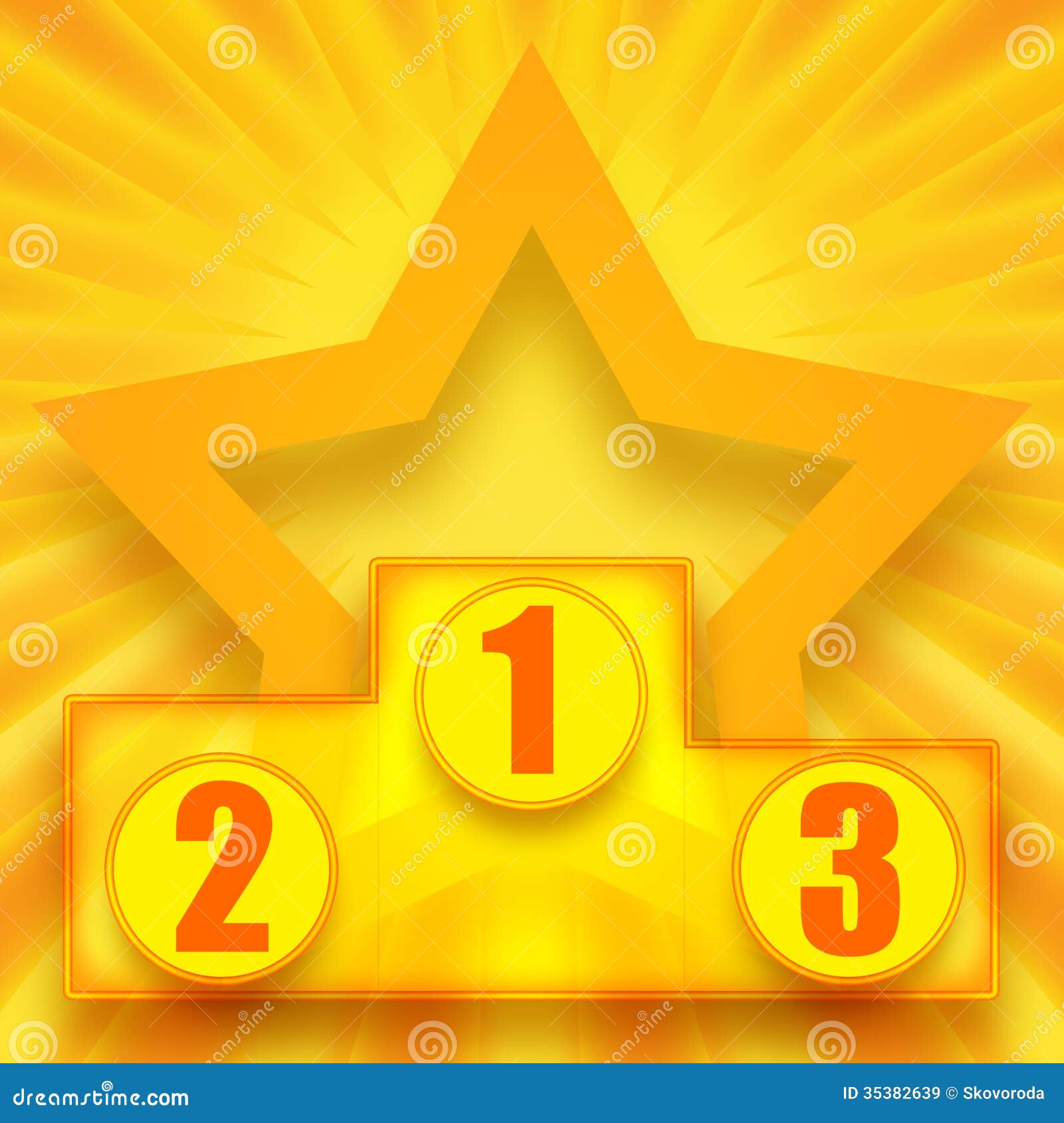 Winnaarspodium stock illustratie. Illustration of kampioenschap - 35382639