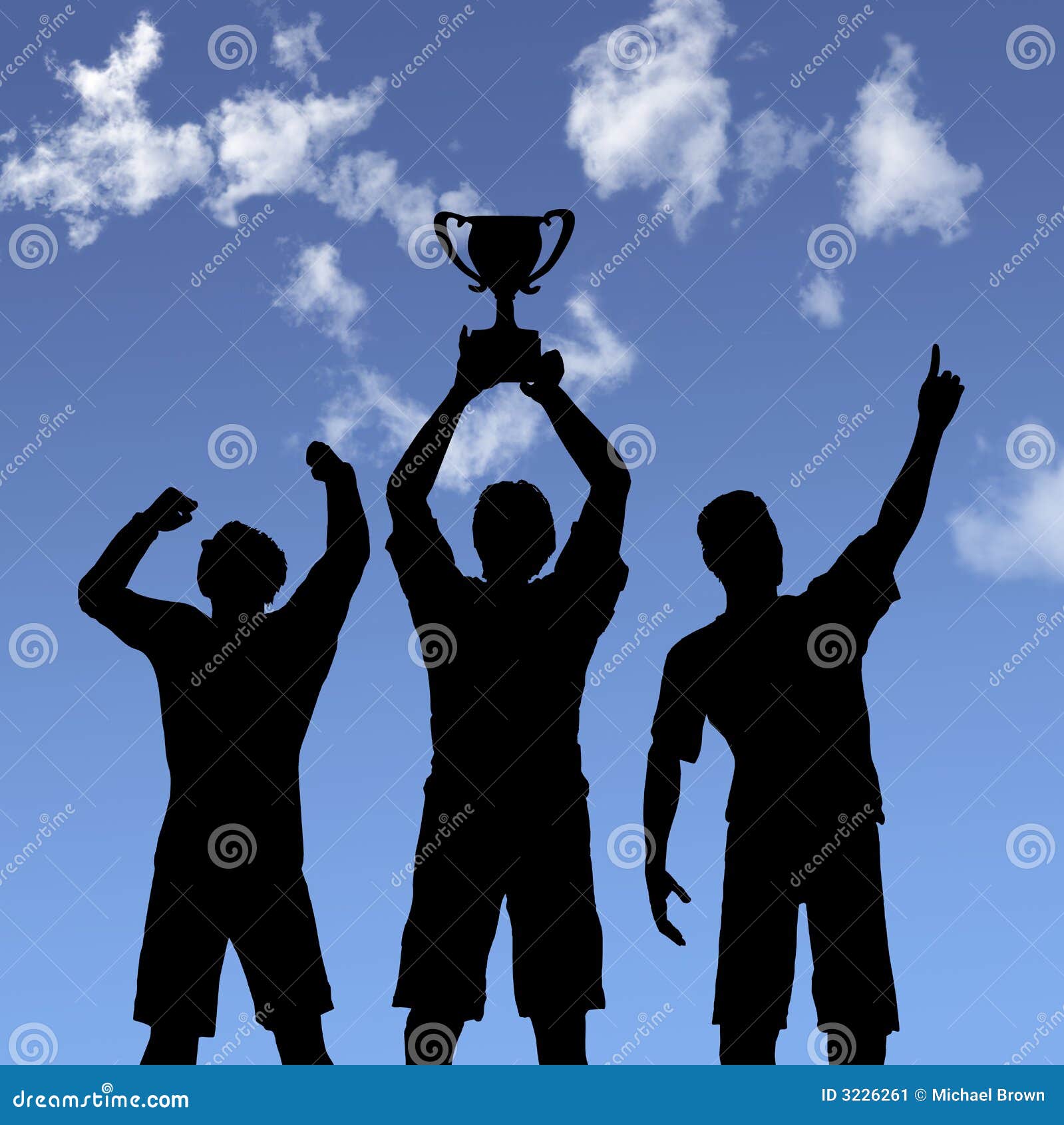 Winne Celebration Silhouettes Stock Illustration - Illustration of play ...