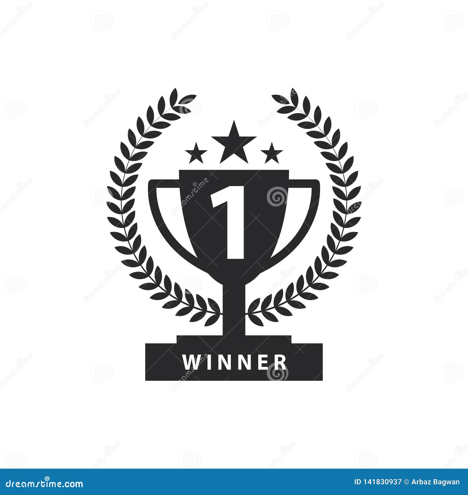 First 1st award winner cup stock vector. Illustration of crest - 141830937