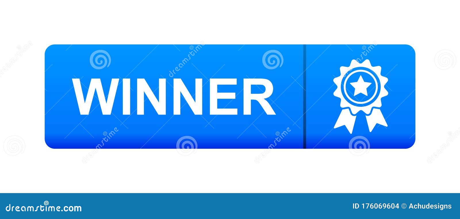 Winner button stock vector. Illustration of business - 176069604