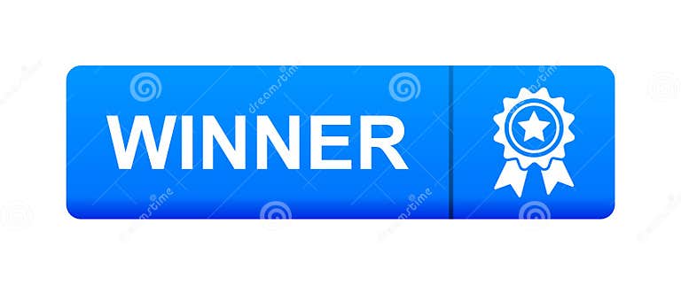 Winner button stock vector. Illustration of business - 176069604