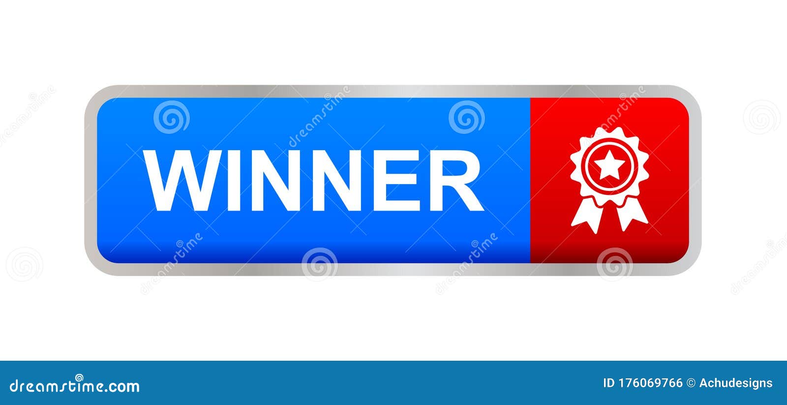 Winner button stock vector. Illustration of deals, competing - 176069766