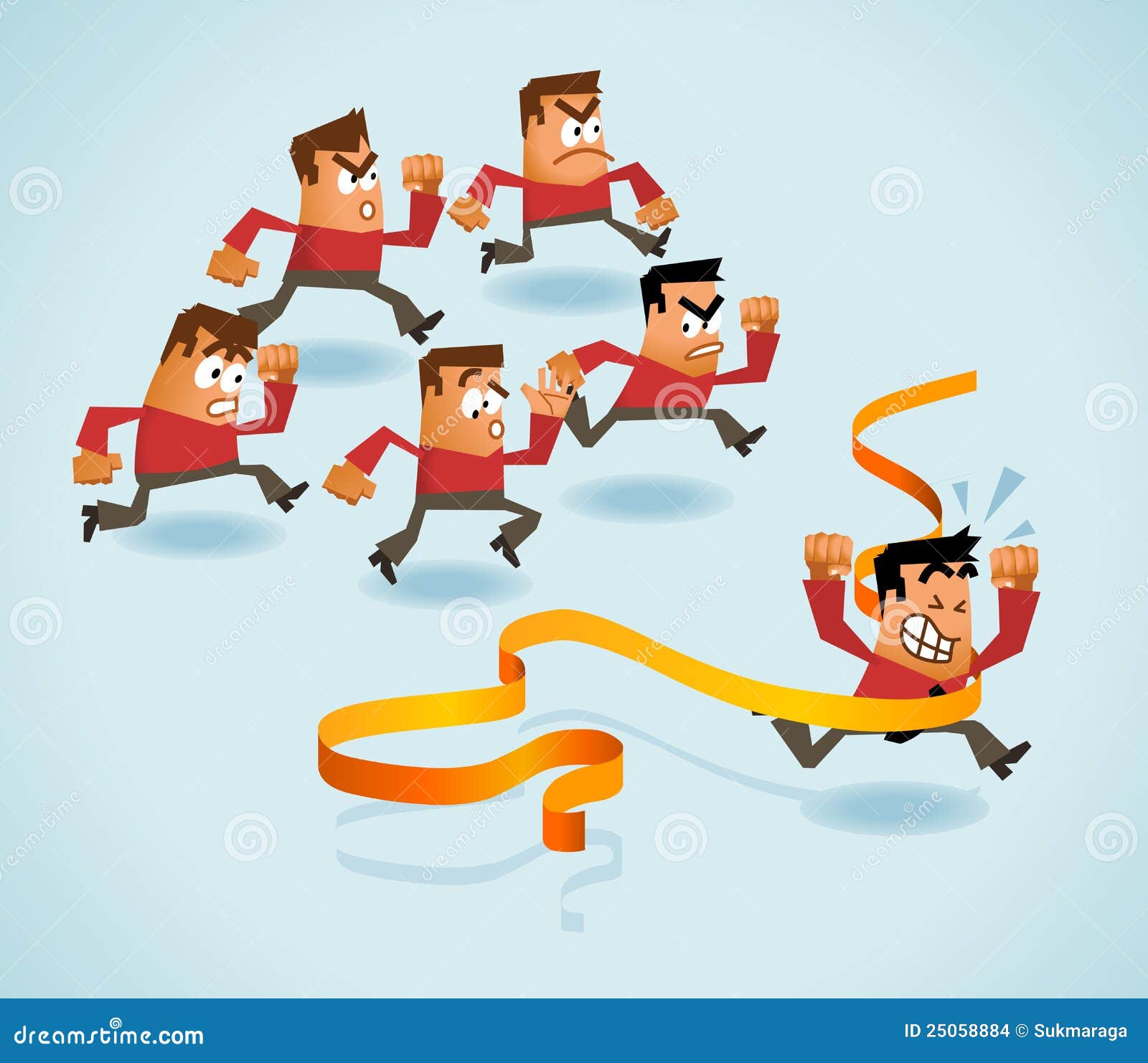 The Winner stock vector. Illustration of successful, celebrate - 25058884