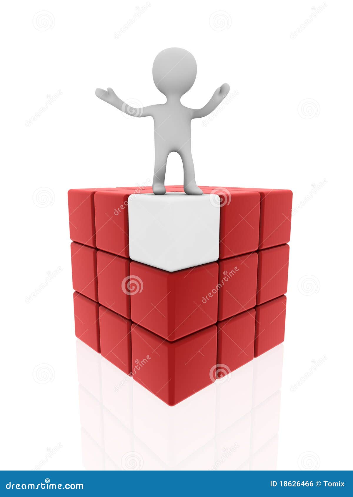 Winner 3d person stock illustration. Illustration of spotted - 18626466