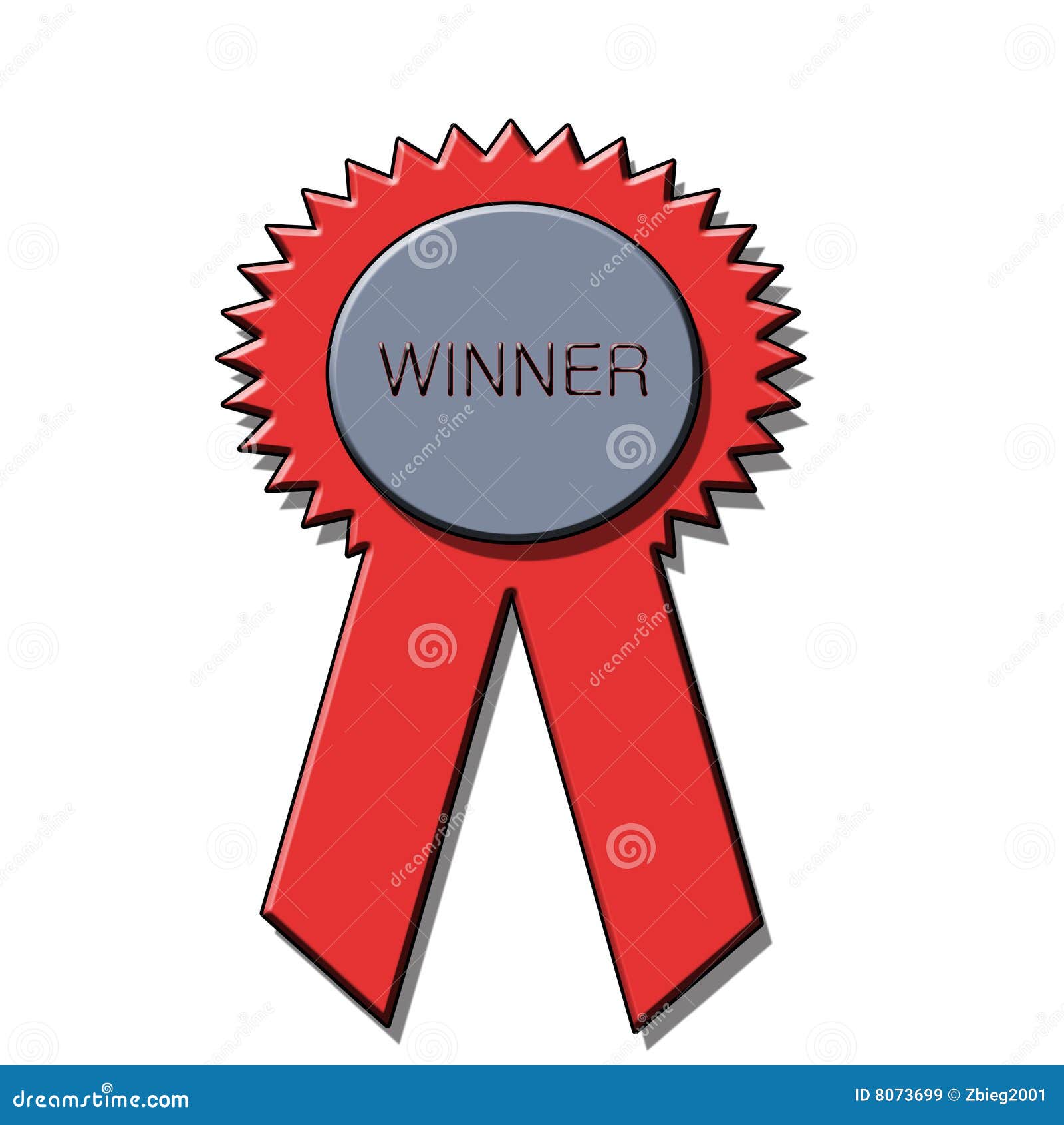 Winner award ribbon stock illustration. Illustration of quality - 8073699