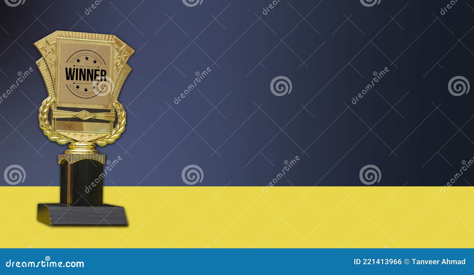 Winner Award for 1st Position Holder with Banner Space Stock Photo ...