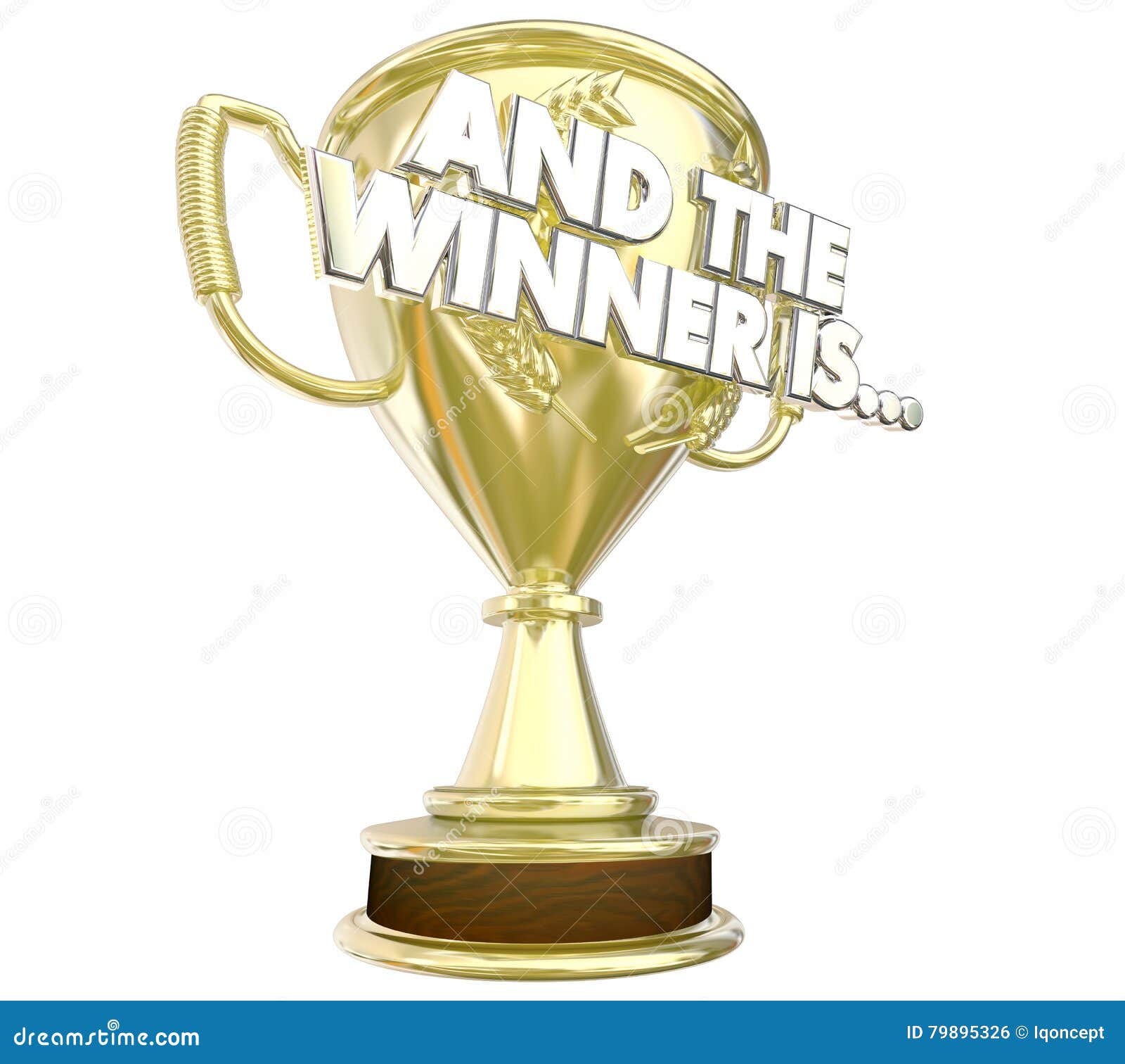 And the Winner is Award Trophy Announcement Stock Illustration ...