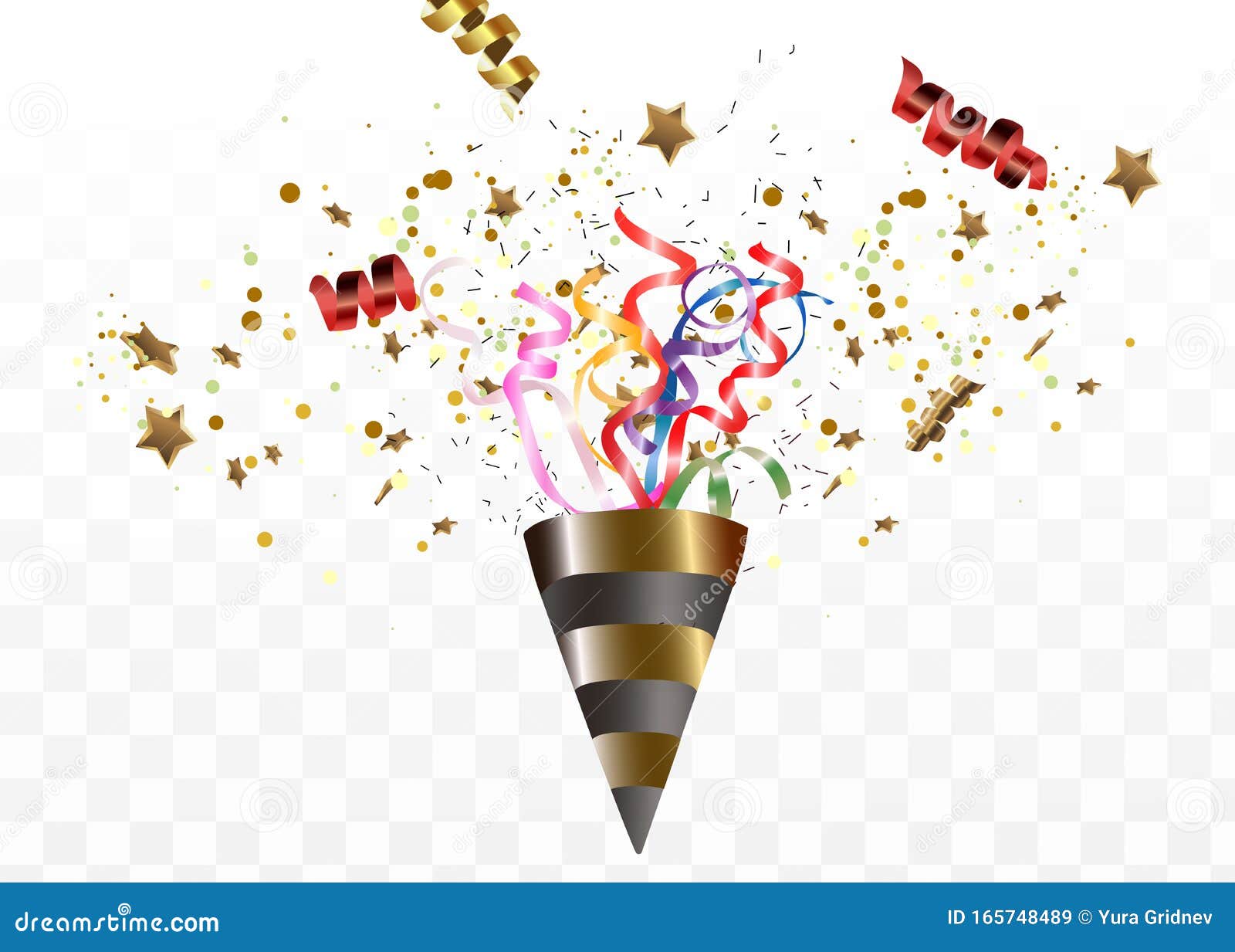 Winner Background with Confetti and Colorful Balloons. Vector Win ...