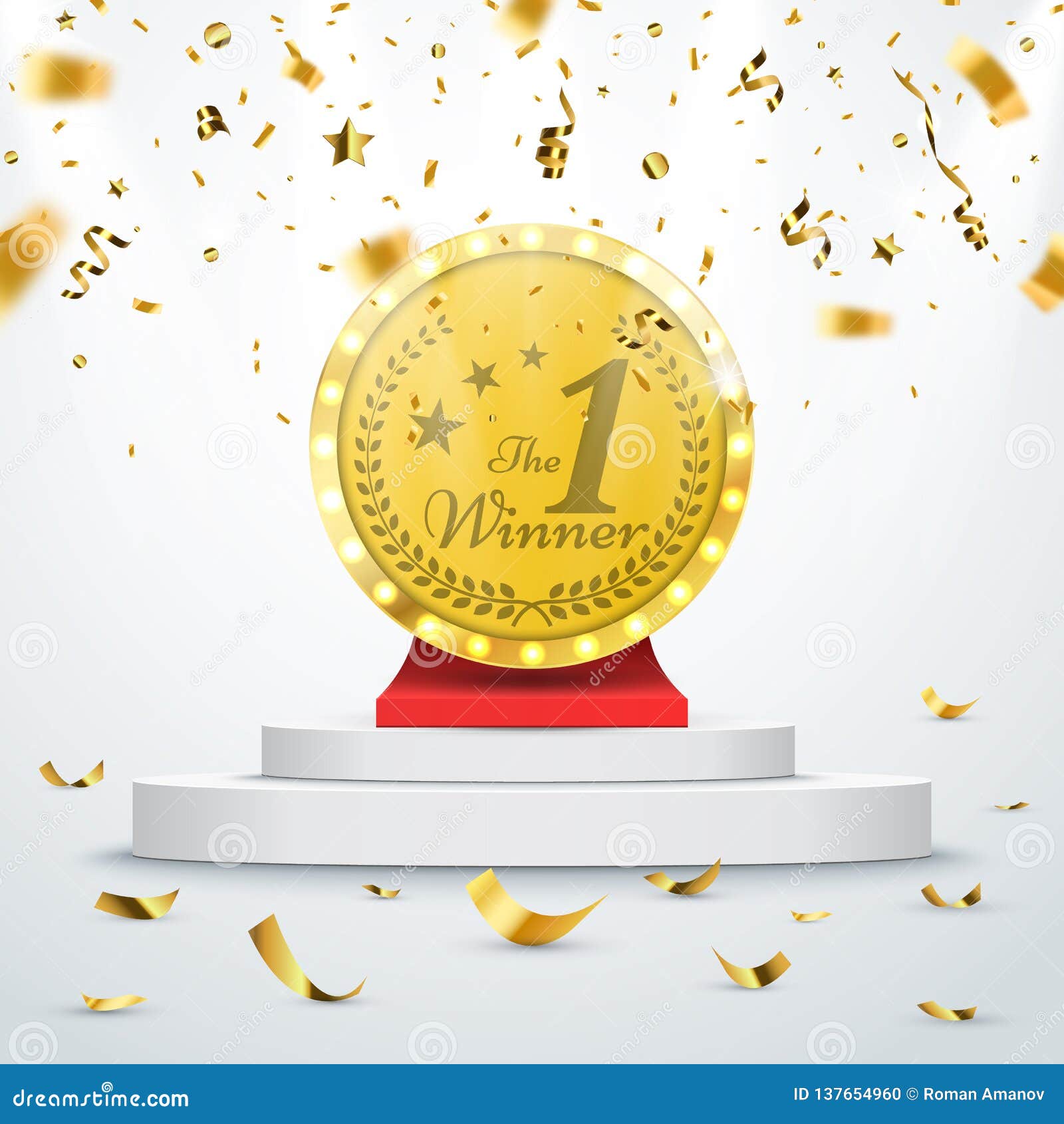 Winner Background. First Place of Competition Stock Vector ...