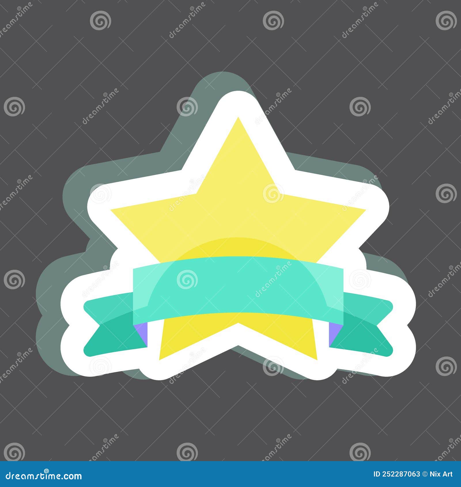 Winner Badge Sticker in Trendy Isolated on Black Background Stock ...