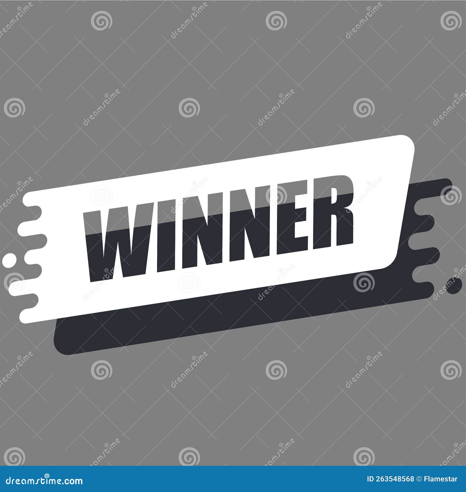 Winner Banner. Modern Curved Tag. Stock Vector - Illustration of band ...
